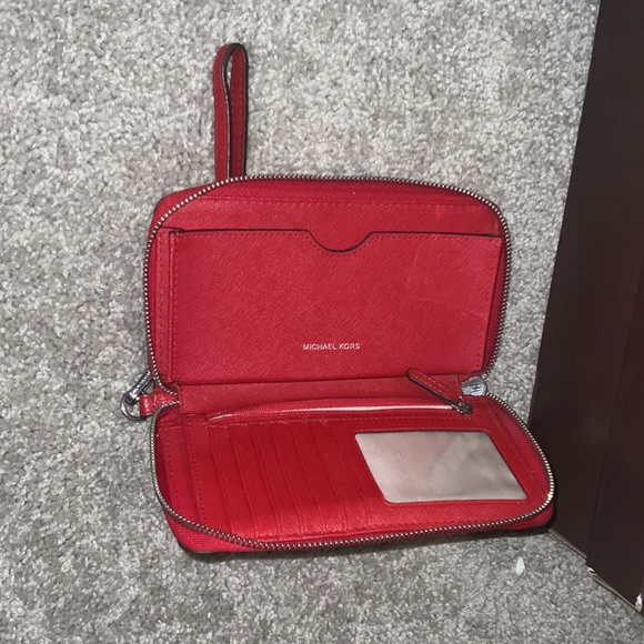 Michael Kors | Bags | Michael Kors Red Wallet | Poshmark